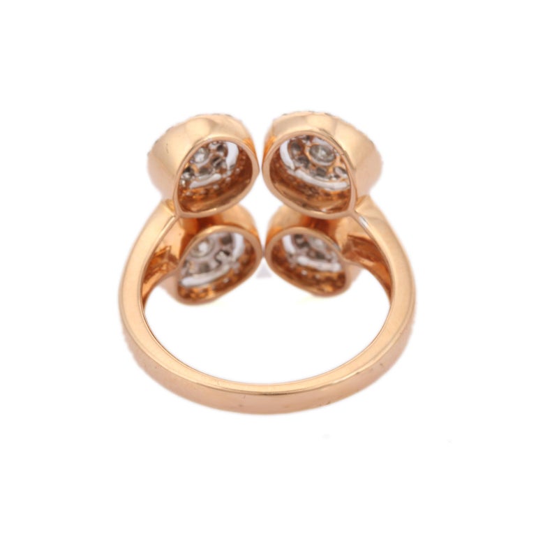 Customizable Statement Illusion Diamond Wedding Cluster Ring in 18K ...