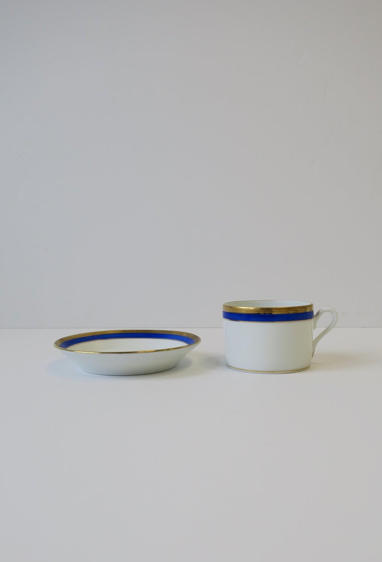 Richard Ginori Designer Italian Coffee or Tea Cup and Saucer in Blue ...