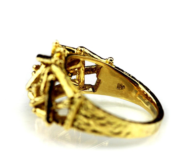 Designer Kutchinsky, Vintage 1970 British Hallmark Abstract 18 Karat ...