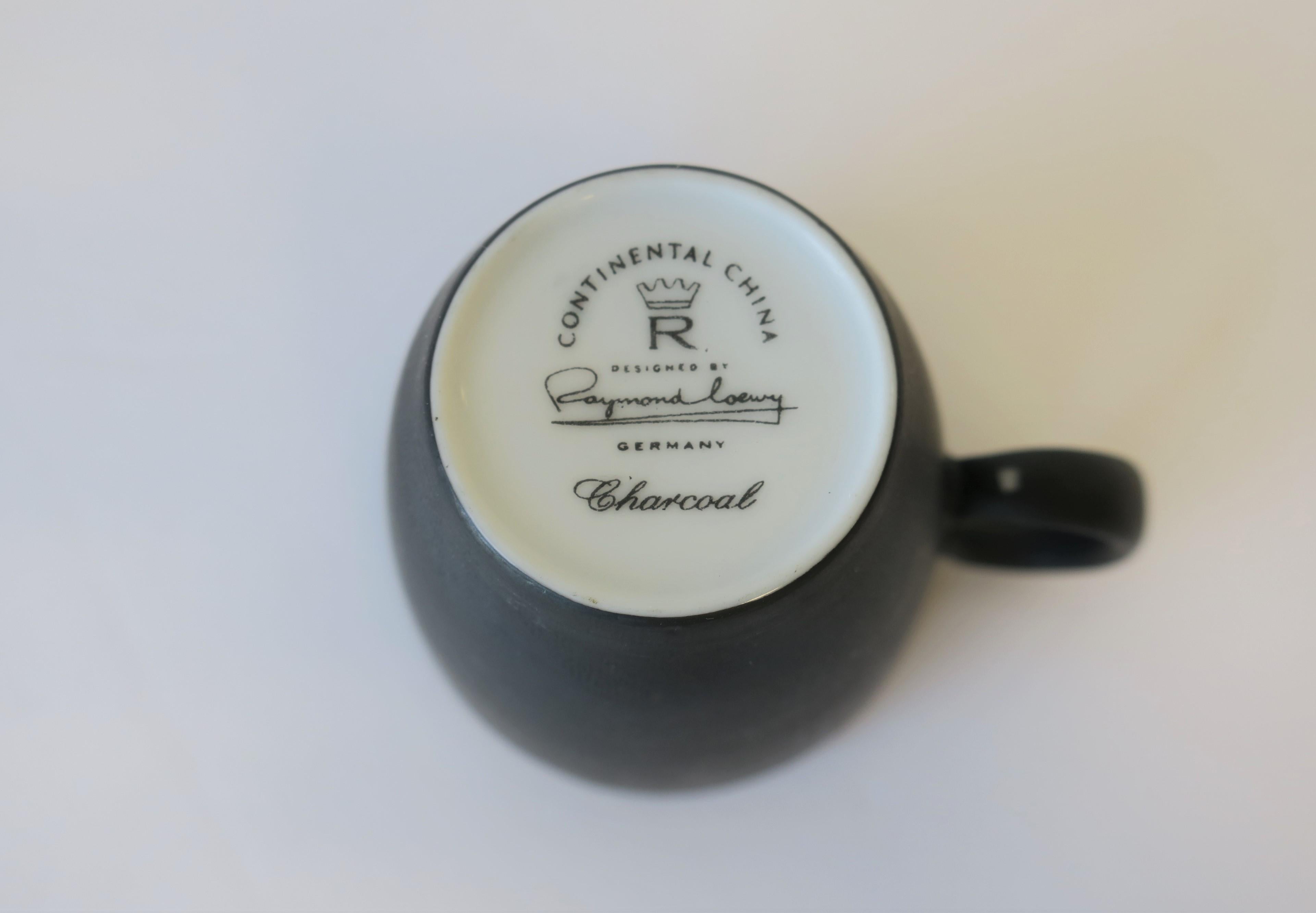 Designer Ray Loewy Matte Black and White Espresso Coffee or Tea ...