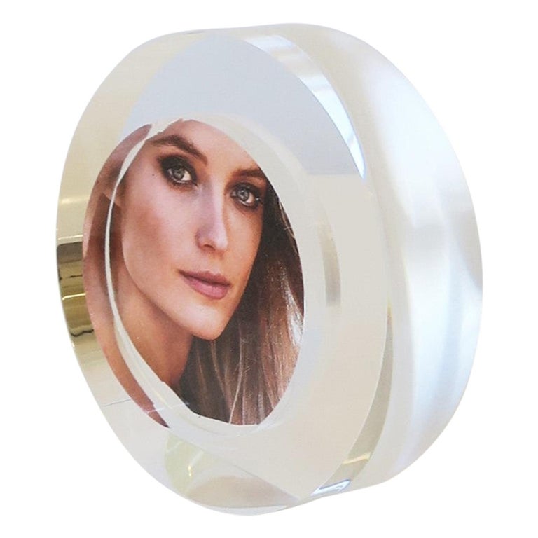 Designer Modern Italian Lucite Picture Frame by Ferragamo, circa 1990s ...