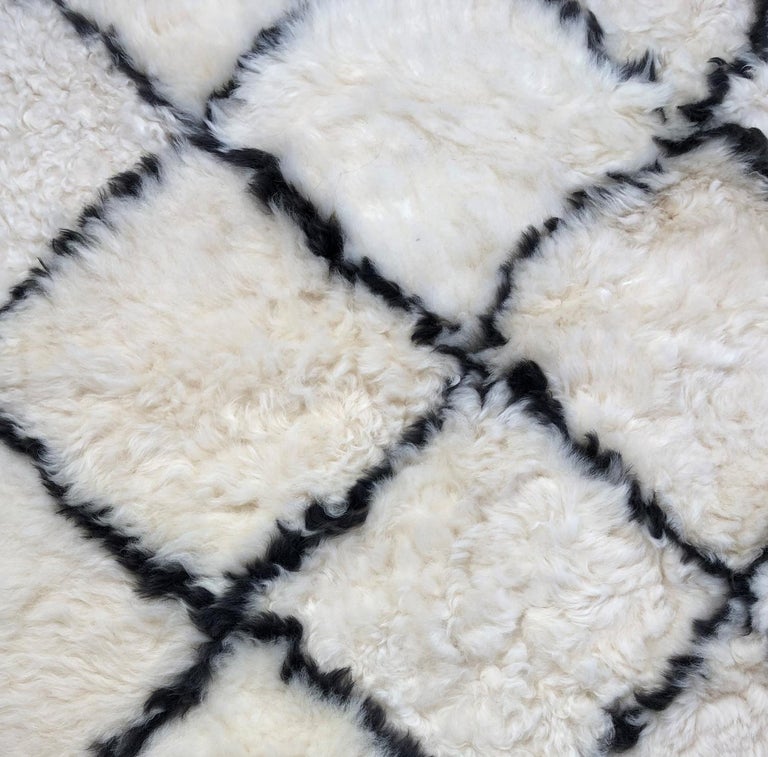 Designer Patchwork Sheepskin Rug Bohemian Diamond Pattern Made in ...