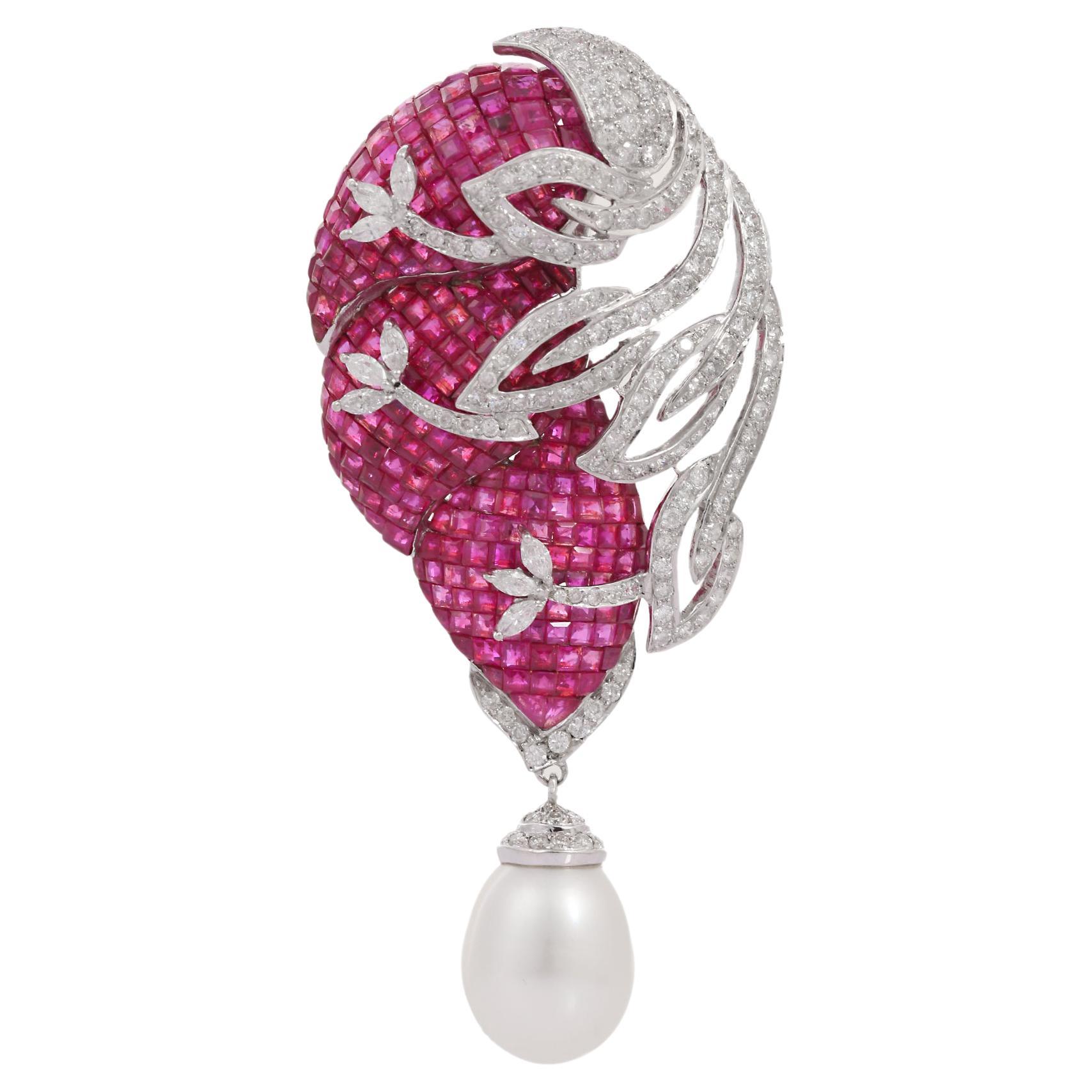 Antique Indian Pendant in Gold with Diamonds, Rubies, Emeralds and ...