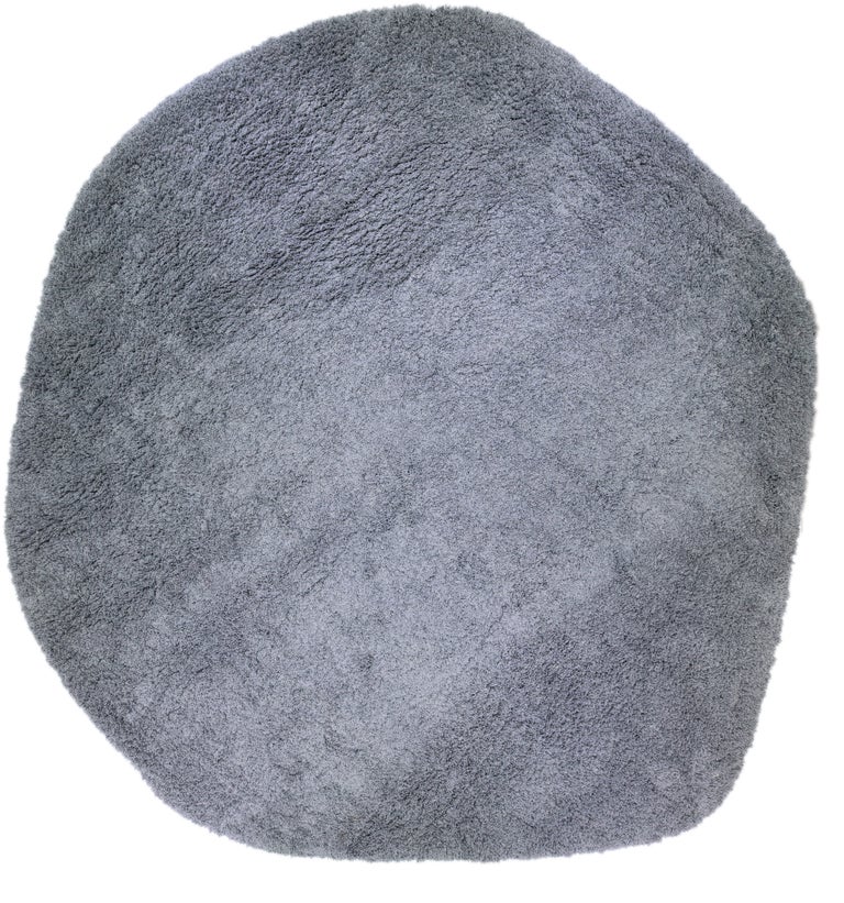 Designer Texture Modern Gray Wool Rug For Sale at 1stDibs