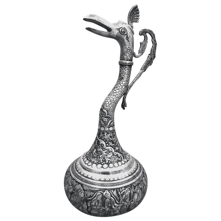 Designer Vertan Wine Jar in Form of Swan Vintage from Persia For Sale ...