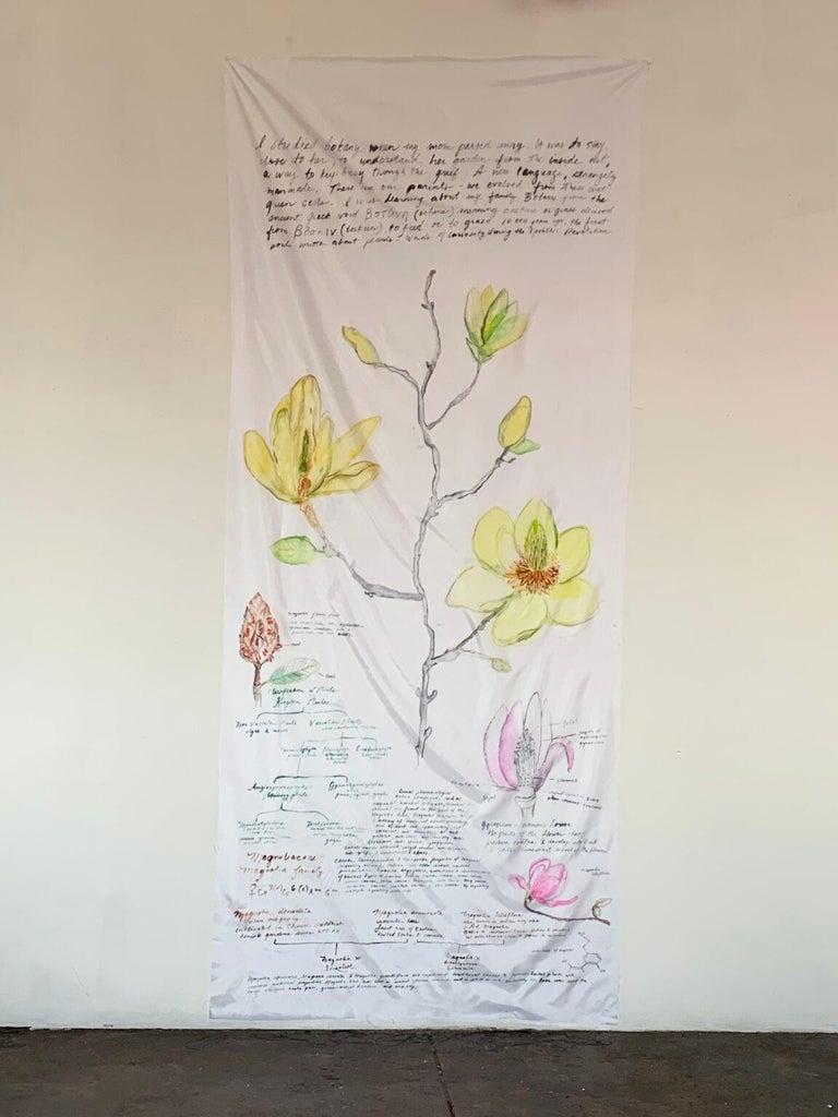 Desirée Alvarez - " Large Botanical Drawing", Ink and Gouache Magnolia ...