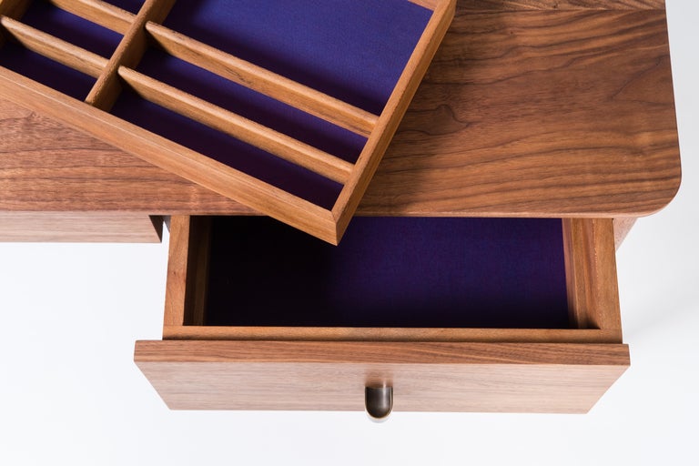 Basin Desk by Tretiak Works, Handmade Contemporary Walnut Brass For ...