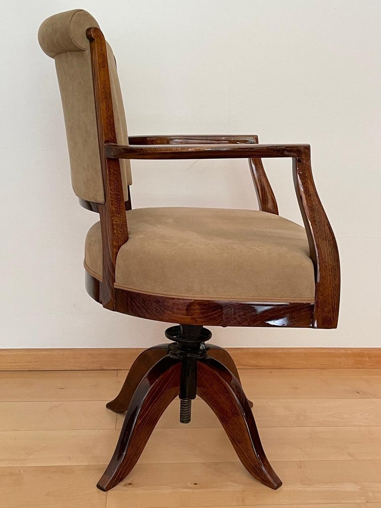 Desk Chair by Roux-Spitz Adjustable Swivel Rosewood Beige French ...