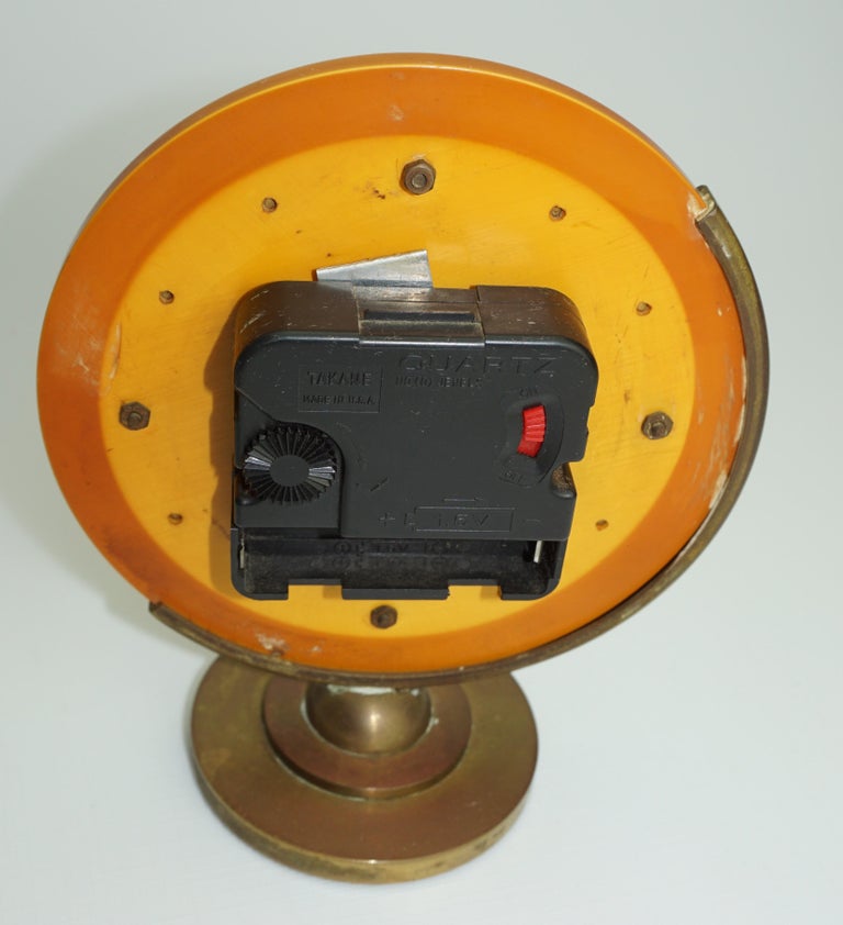 Desk Clock by Seth Thomas, Brass Details, C 1950 at 1stDibs | seth ...