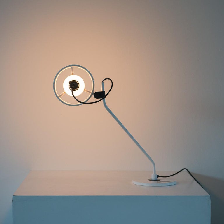 Desk Lamp with Milk Glass Hood at 1stDibs