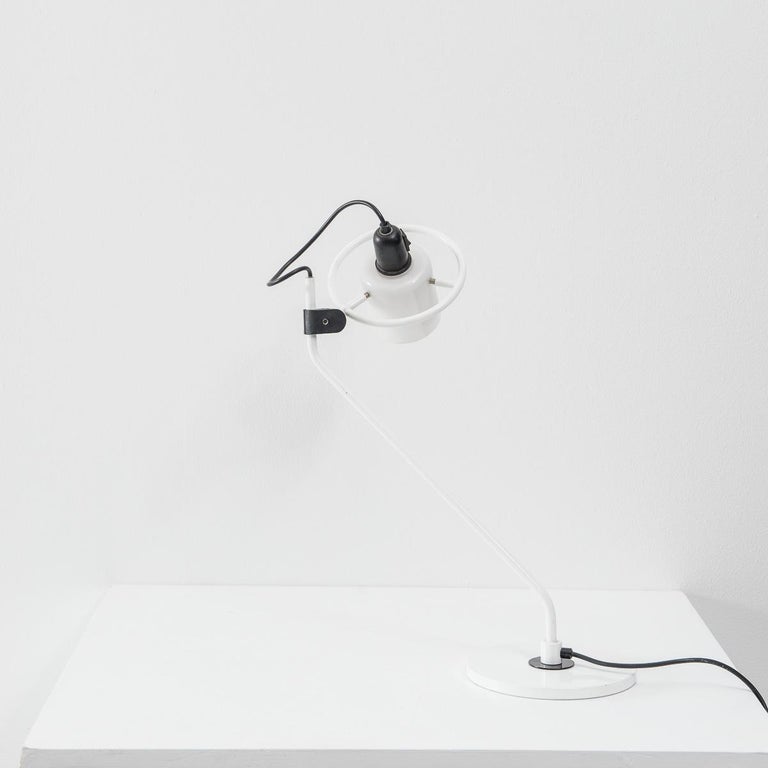 Desk Lamp with Milk Glass Hood at 1stDibs