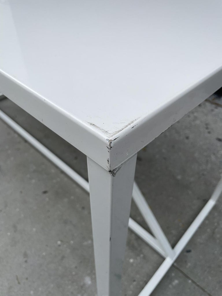 Desk or Bar Height Table in Metal and Powder Coated For Sale at 1stDibs