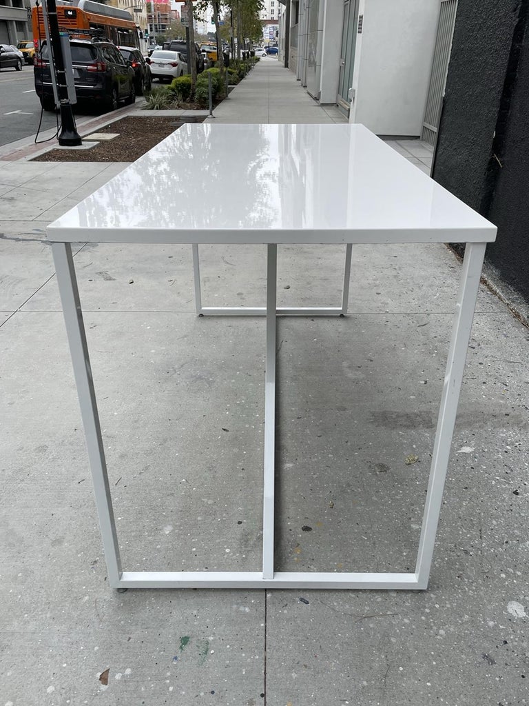 Desk or Bar Height Table in Metal and Powder Coated For Sale at 1stDibs