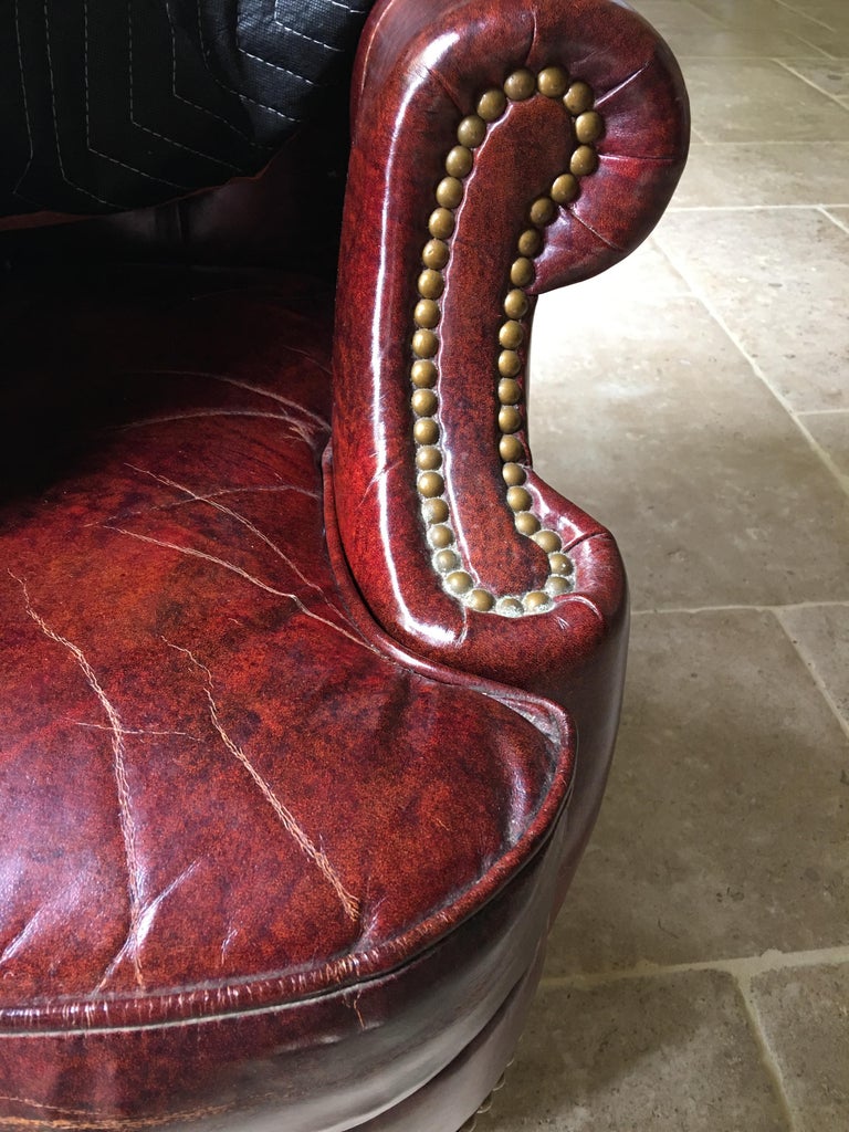 Desk or Office Leather Chair in a Cognac Color, 20th Century at 1stDibs ...