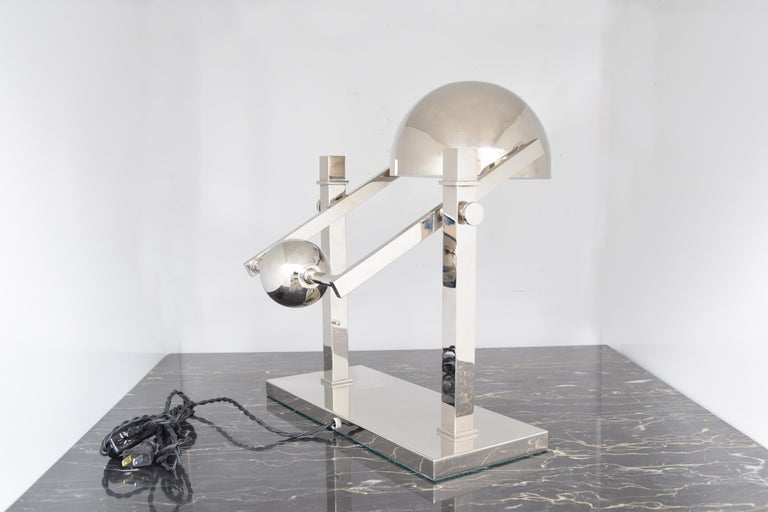 Desk or Table Lamp Designed by Jacques Adnet at 1stDibs