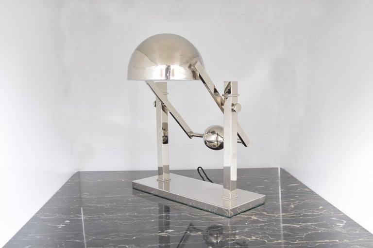 Desk or Table Lamp Designed by Jacques Adnet at 1stDibs