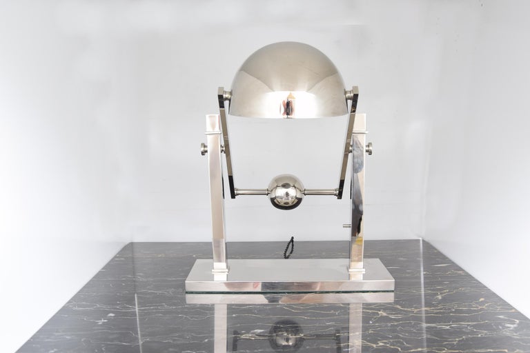 Desk or Table Lamp Designed by Jacques Adnet at 1stDibs