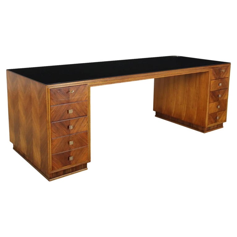 Desk Rosewood Italy 1940s at 1stDibs