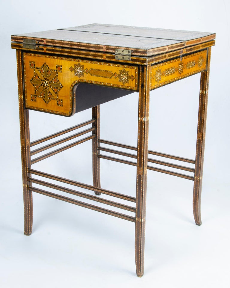 Desk, Secretaire, Moorish Inlays For Sale at 1stDibs