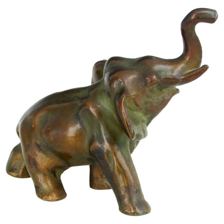 Desk Top Bronze Elephant Sculpture at 1stDibs