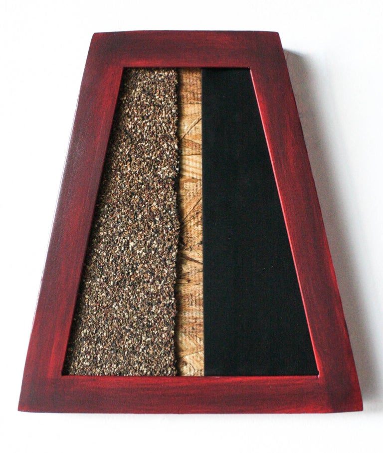 Desmond Lewis - Opposite Sides- Sculpture, Wall Mounted, Red, Gray ...