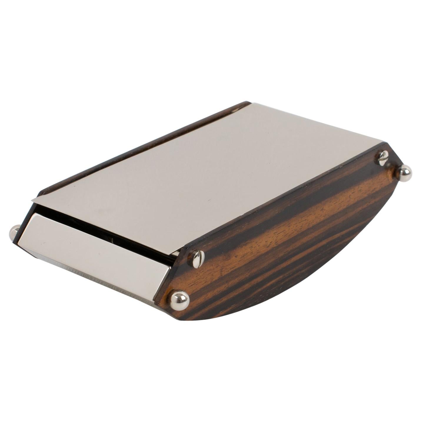 Set of 3 Polychrome and Laminated and Polished Nickel Art Deco Style ...