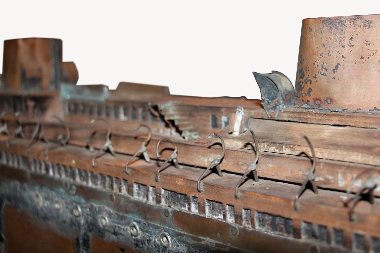 Detailed Antique Copper Ship Model at 1stDibs