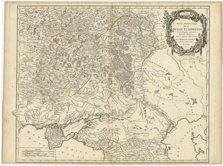 Detailed Antique Map of the Southern Part of European Russia and ...