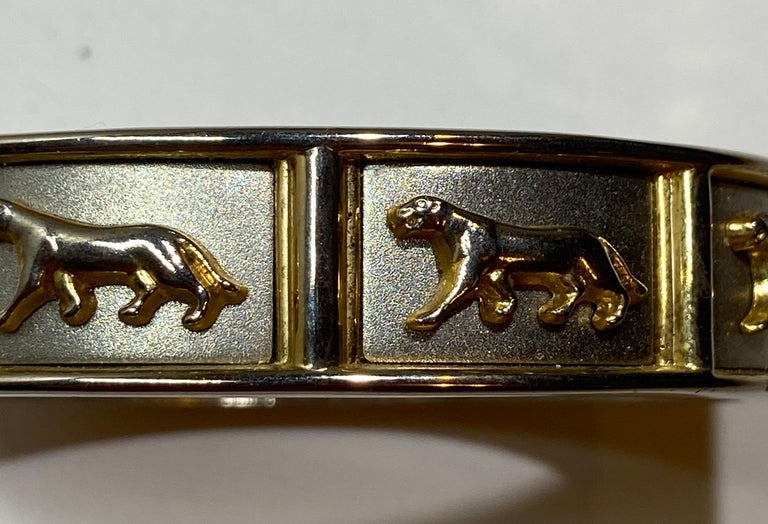 Detailed Baroque Polished Gold And Silver Hardware Bracelet For Sale at ...