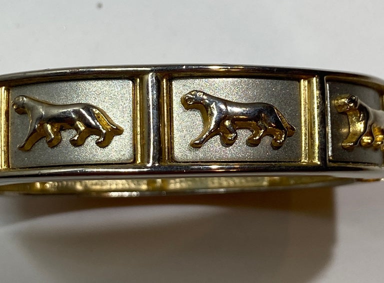 Detailed Baroque Polished Gold And Silver Hardware Bracelet For Sale at ...