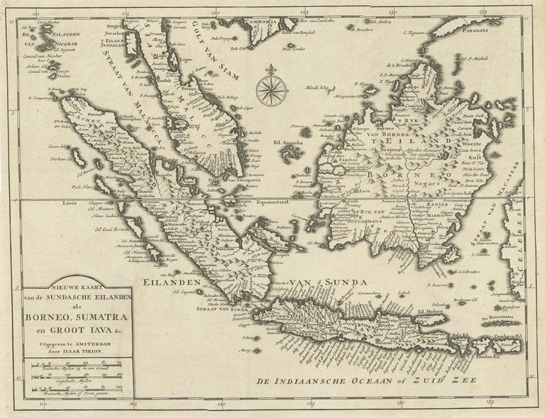 Detailed Map of Southeast Asia From the Tip of Cambodia to Java, 1739 ...