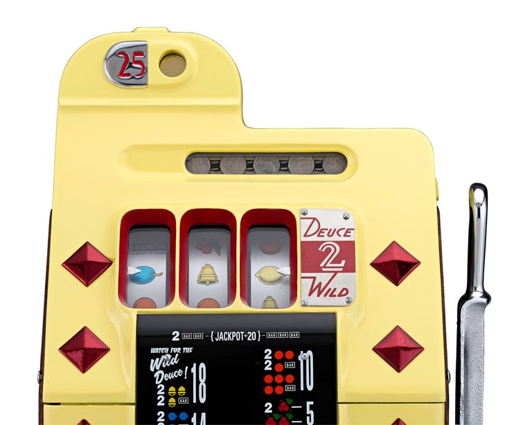 Deuces Wild 25-Cent Slot Machine by Mills at 1stDibs | mills 25 cent ...