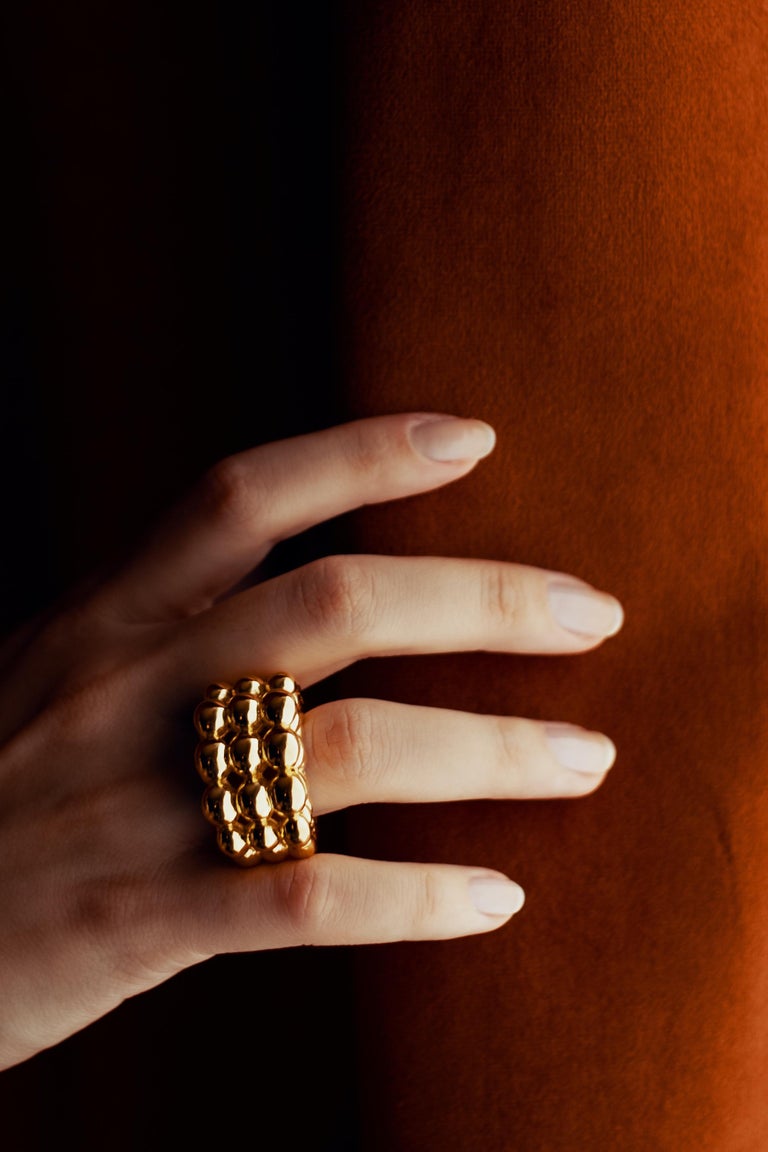 Customizable Dew 14k Gold Ring For Sale at 1stDibs