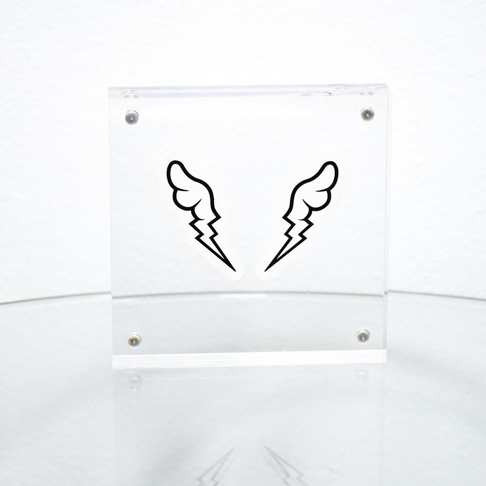 D*Face - D*Face Lightning Wings Stickers (Framed) For Sale at 1stDibs