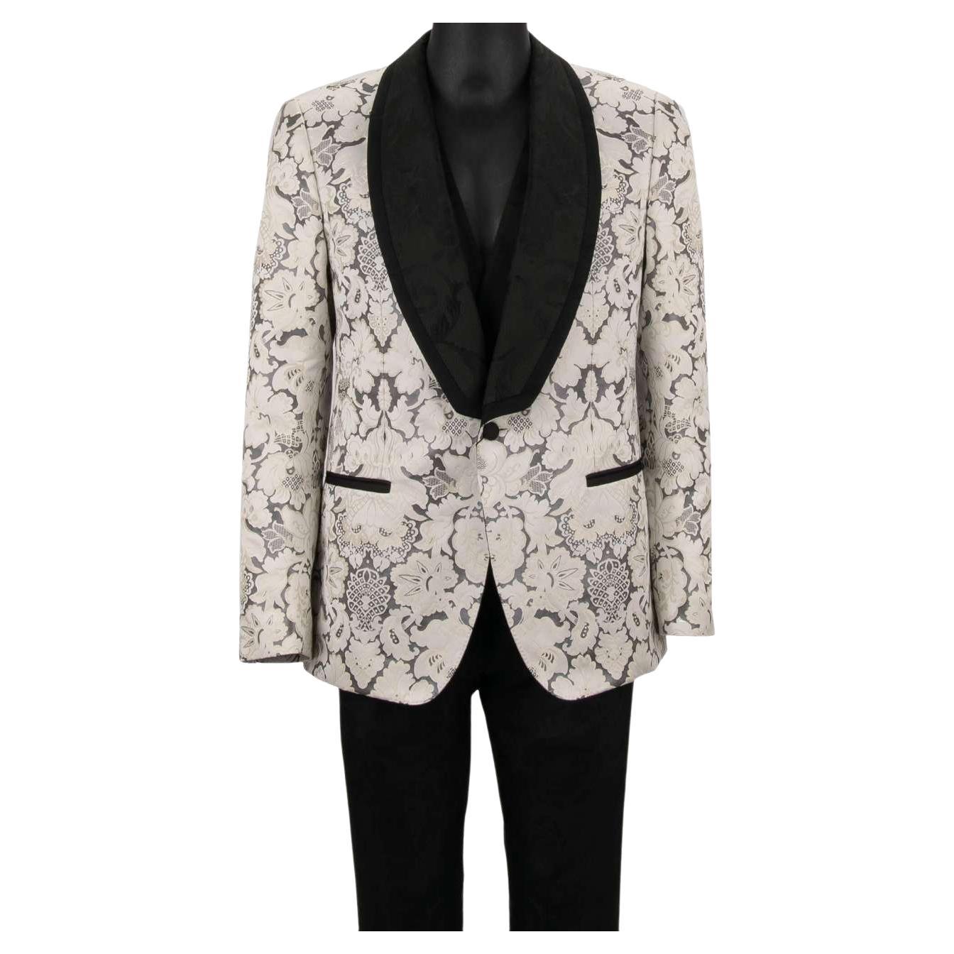 D&G Traje Barroco 3 Piezas Jacquard Chaqueta Chaleco MARTINI Blanco ...