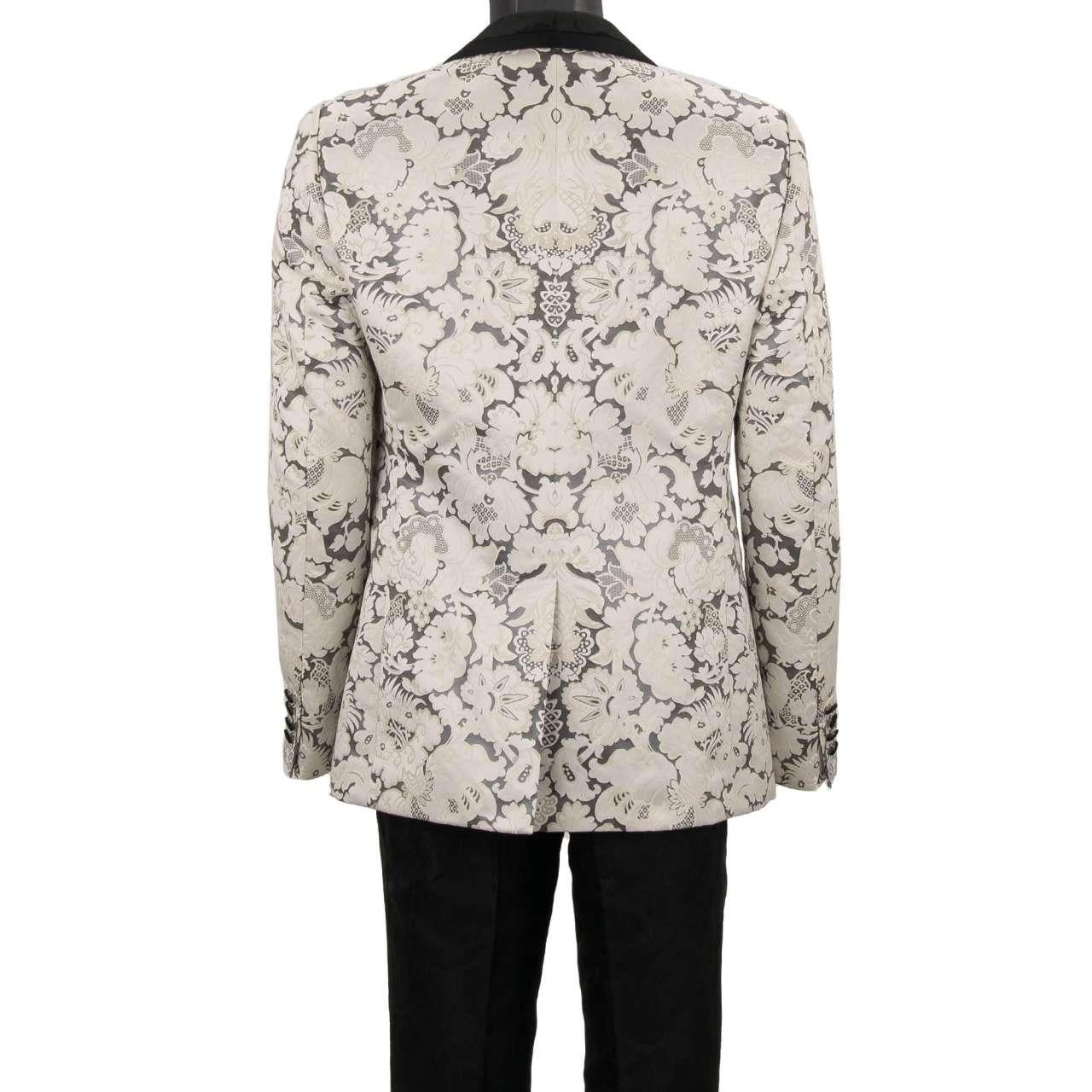 D&G Traje Barroco 3 Piezas Jacquard Chaqueta Chaleco MARTINI Blanco ...