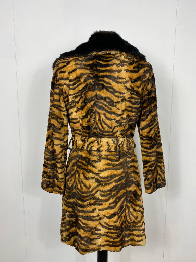 D&G brindle coat in eco-fur. For Sale at 1stDibs