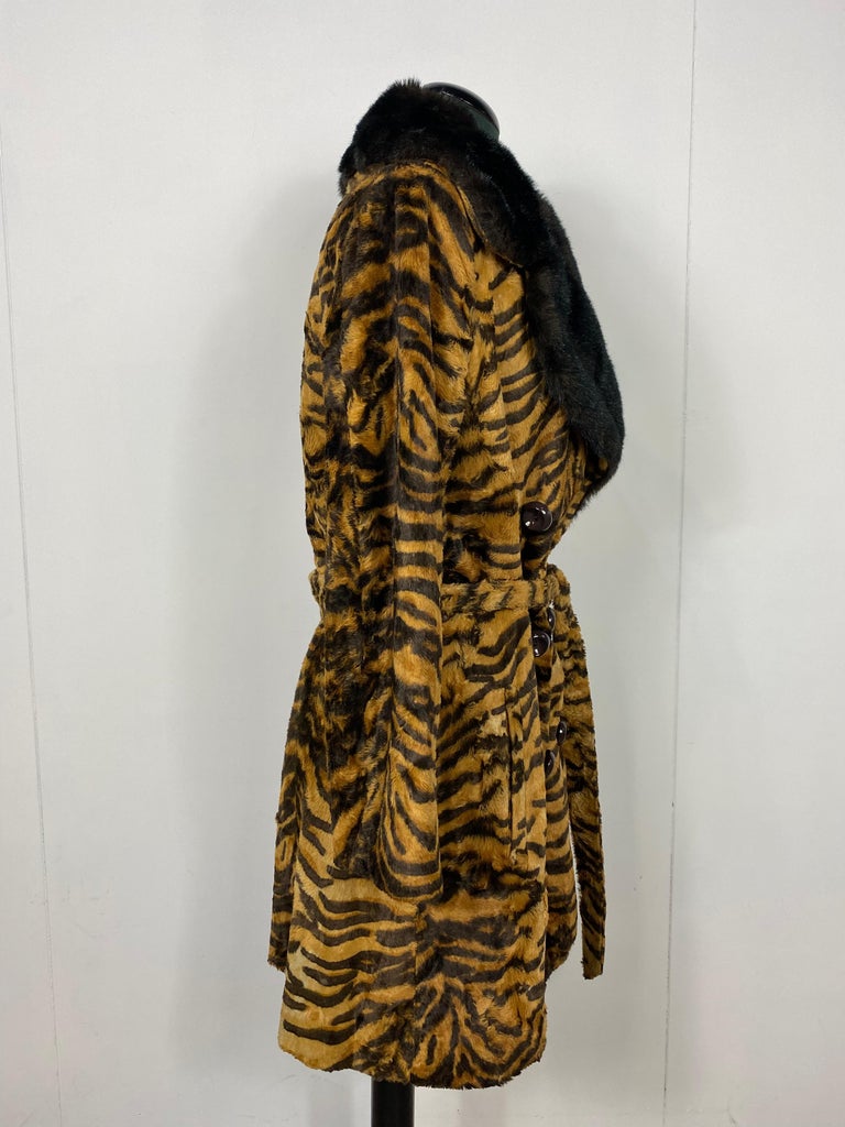 D&G brindle coat in eco-fur. For Sale at 1stDibs