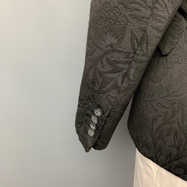 D&G by DOLCE and GABBANA Size 42 Regular Black Textured Damask Sport ...