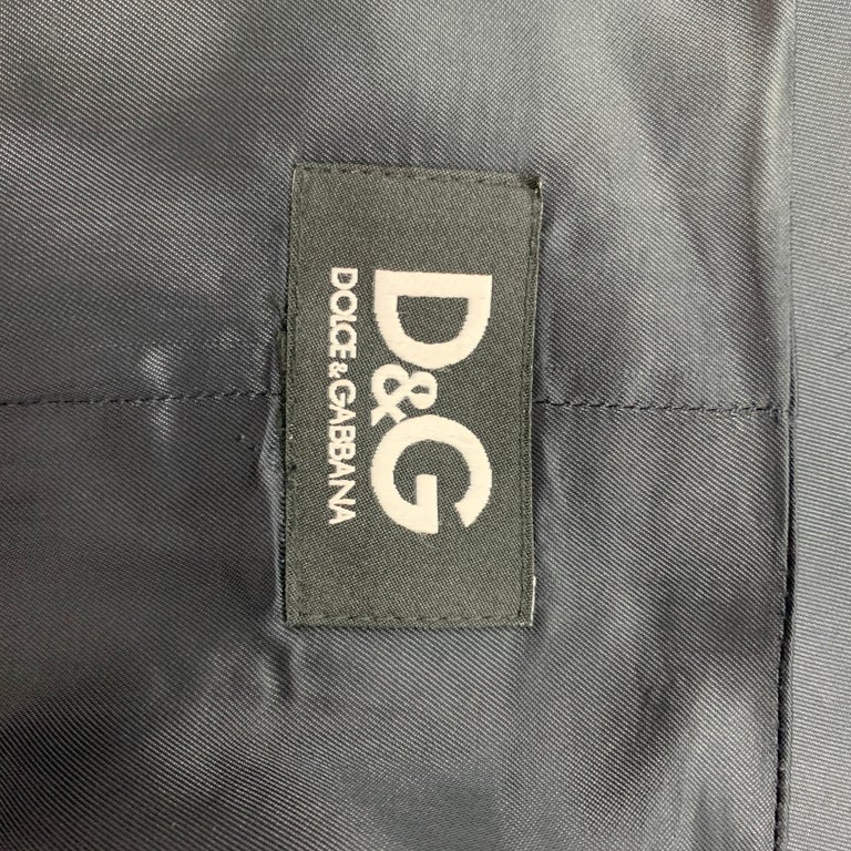 D&G by DOLCE and GABBANA Size 44 Navy Blue Stripe Viscose Blend Vest ...