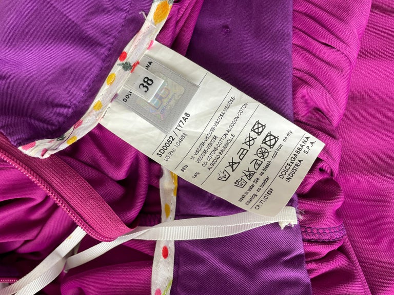 D&G Greek Purple Dress S/S 2007 For Sale at 1stDibs