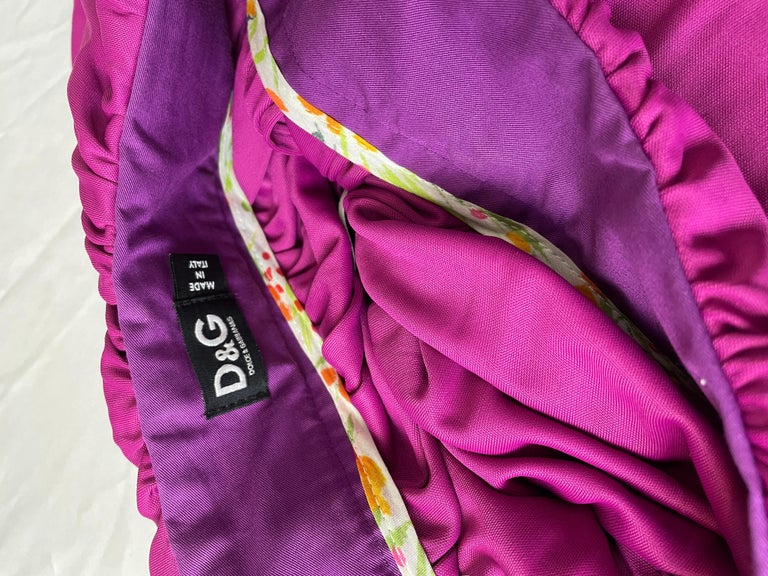 D&G Greek Purple Dress S/S 2007 For Sale at 1stDibs