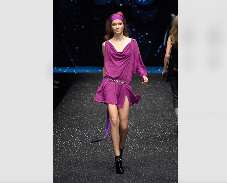 D&G Greek Purple Dress S/S 2007 For Sale at 1stDibs