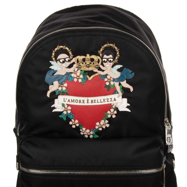 D&G Heart, Angels and Crown Embellished Backpack L'Amore e Bellezza ...