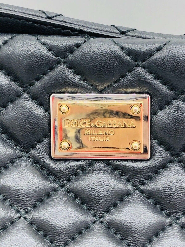 D&G Large Quilted Tote Bag Leather For Sale at 1stDibs | d&g tote bag ...