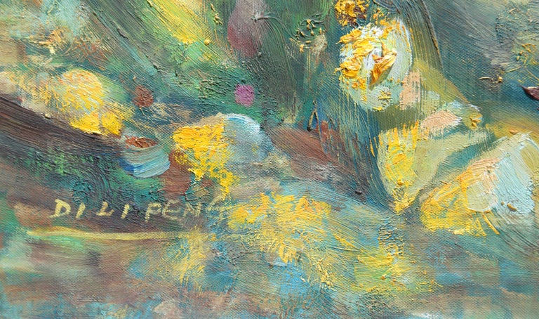 Di Li Feng - Girl in Traditional Clothing, Oil Painting For Sale at 1stDibs