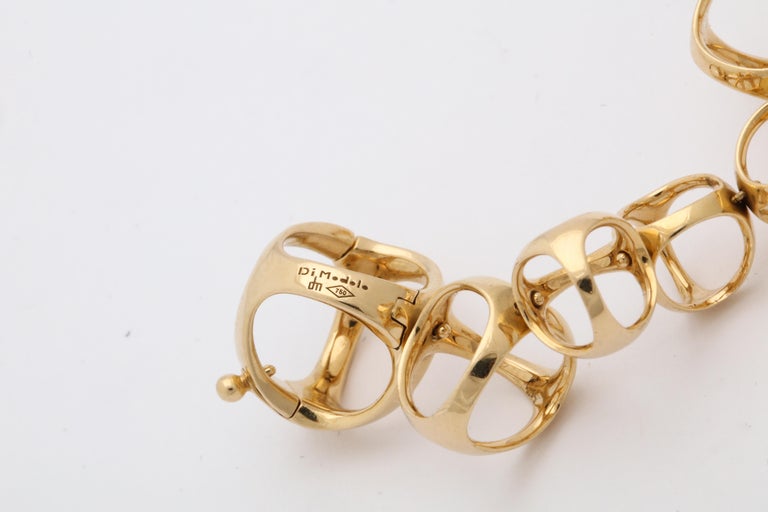 Di Modolo 1990s Triada Clasp Diamond and White and Gold Open Link ...