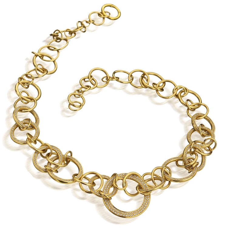 Di Modolo Diamond Yellow Gold Tempia Necklace at 1stDibs