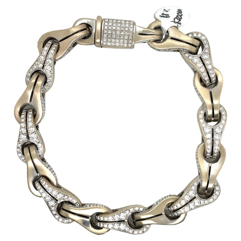 Di Modolo Fiamma Collection 18 Karat White Gold Diamond Link Bracelet ...