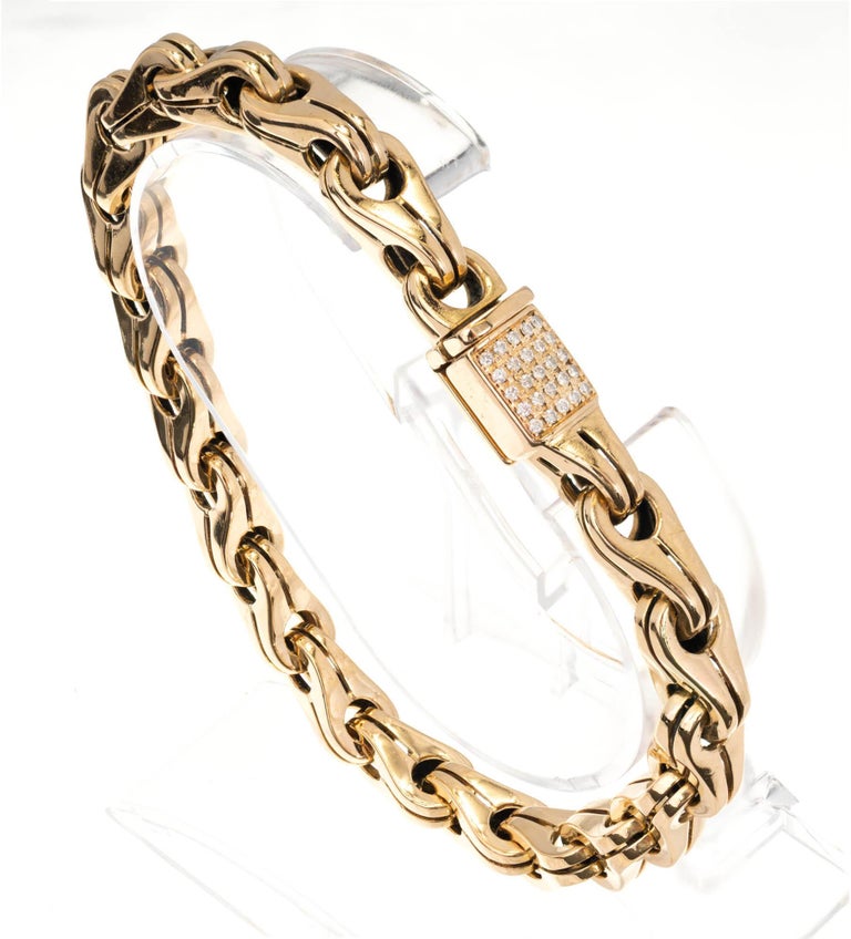Di Modolo Men's Tempia Diamond Yellow Gold Link Bracelet at 1stDibs ...